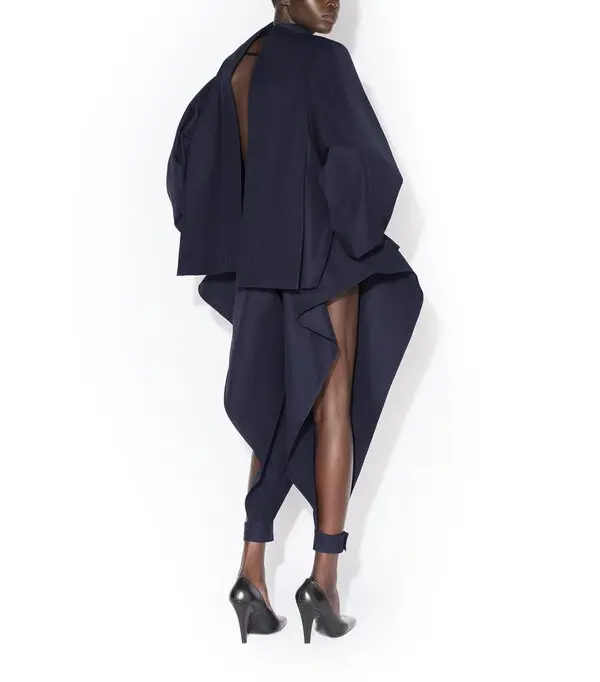 Alaïa Cotton-satin Reverse Jacket - Blue