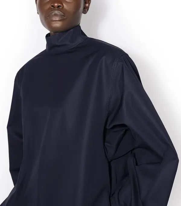 Alaïa Cotton-satin Reverse Jacket - Blue