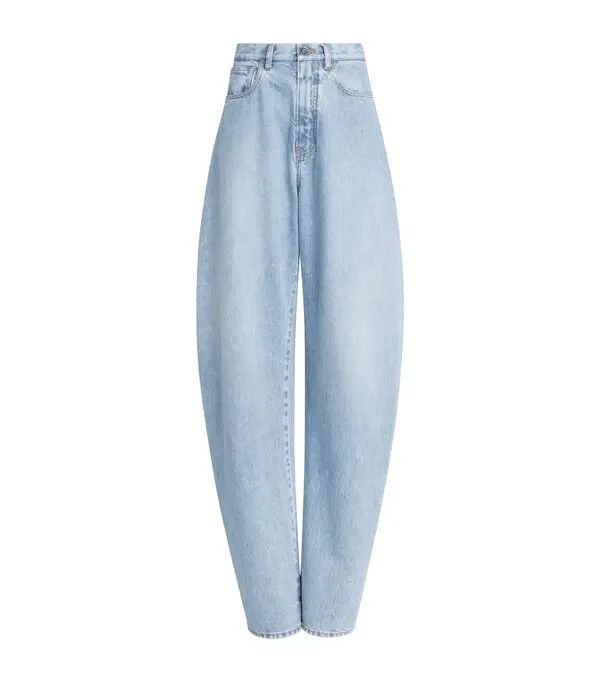 Alaïa Round Wide-leg Jeans - Blue