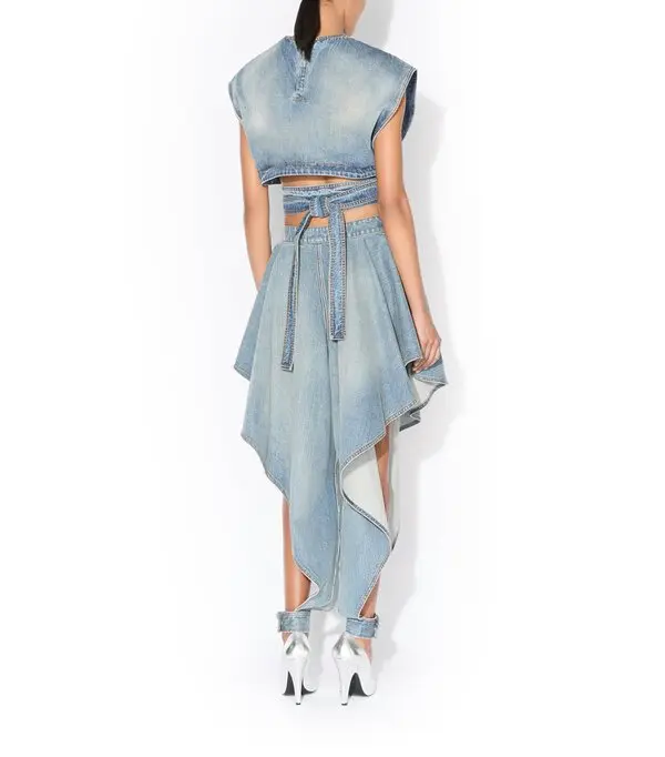 Alaïa Japanese Denim Open-leg Jeans