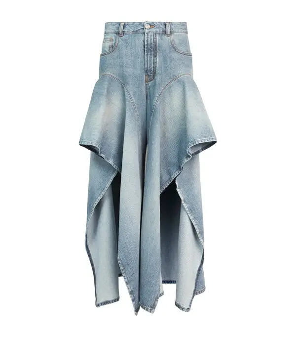 Alaïa Ruffled Split Jeans