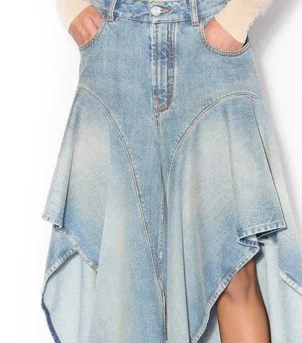 Alaïa Ruffled Split Jeans