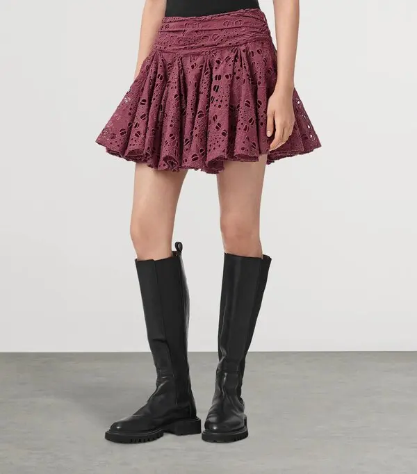 ALLSAINTS Dotty Mini Skirt - Pink