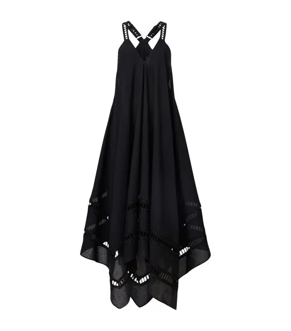 ALLSAINTS Lil Cotton Midi Dress - Black