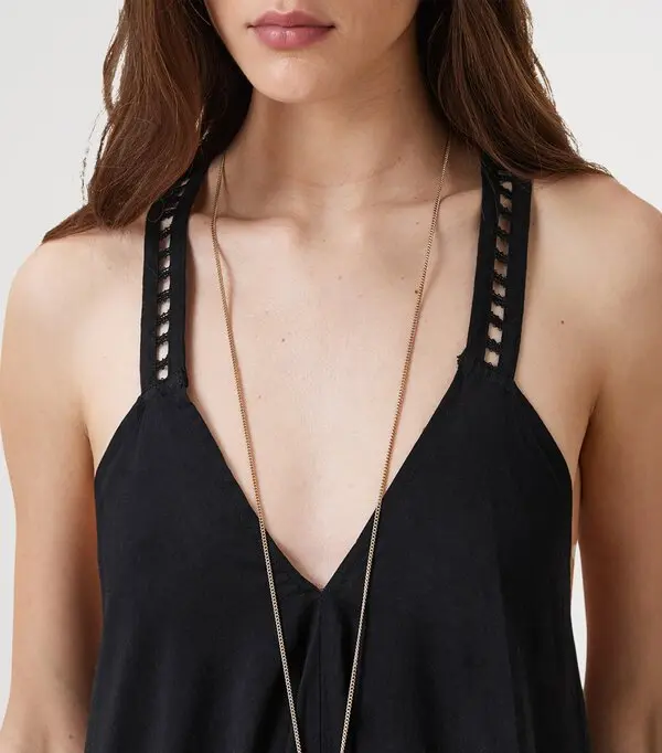 ALLSAINTS Lil Cotton Midi Dress - Black