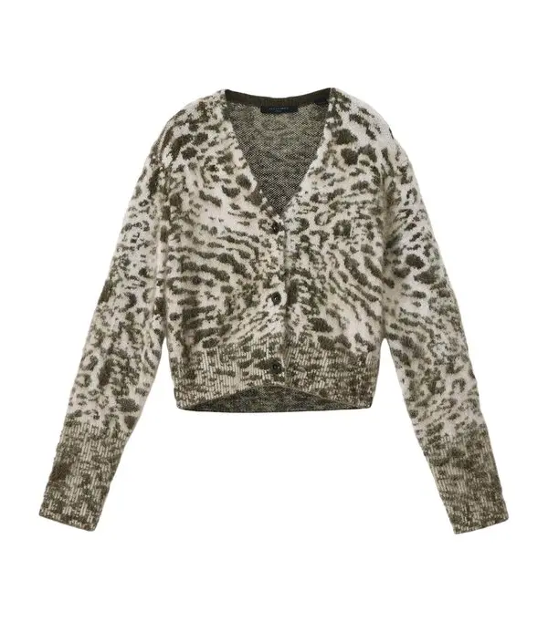 ALLSAINTS Amur Leopard Print Cardigan - White