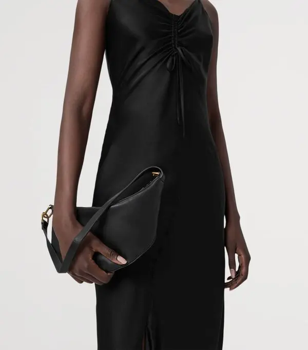 ALLSAINTS Micro Leather Luna Shoulder Bag - Black