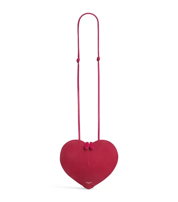 Alaïa Le Coeur Suede Shoulder Bag - Red