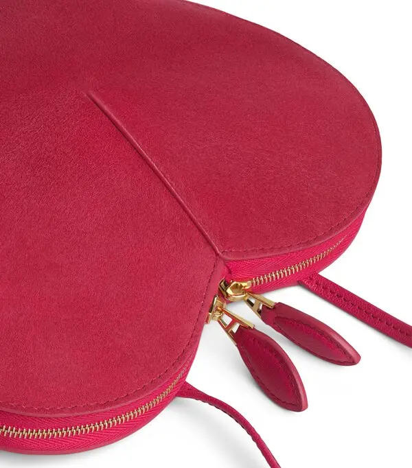 Alaïa Le Coeur Suede Shoulder Bag - Red