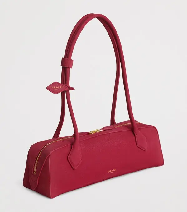 Alaïa Le Teckel Suede Shoulder Bag - Red