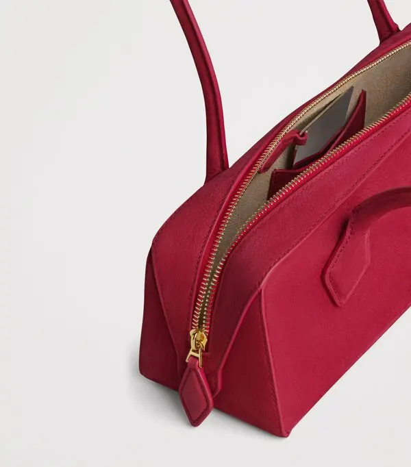 Alaïa Le Teckel Suede Shoulder Bag - Red