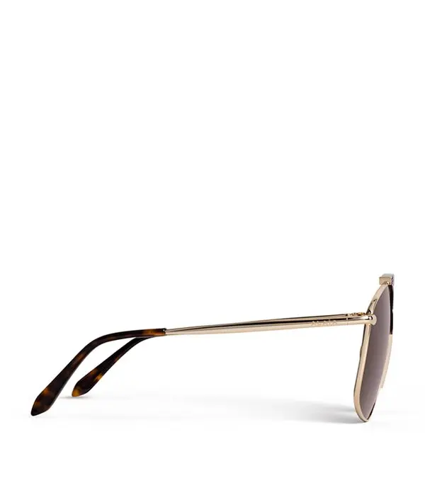 Alaïa Metal Aviator Mask Sunglasses