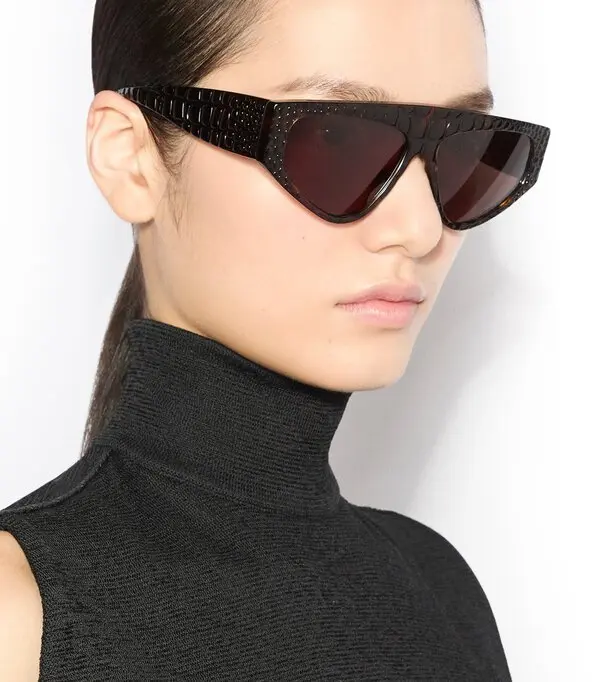 Alaïa Acetate Aviator Mask Sunglasses