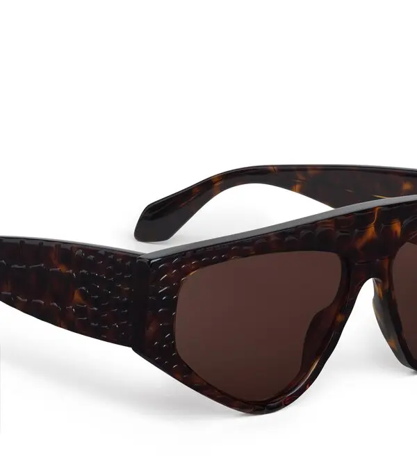 Alaïa Acetate Aviator Mask Sunglasses