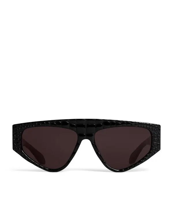 Alaïa Acetate Aviator Mask Sunglasses - Green