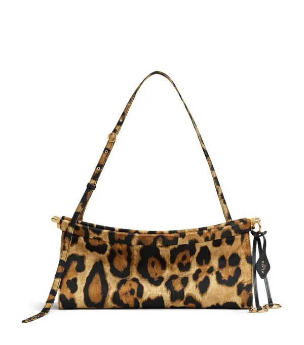 Alaïa Medium Twill Le Click East West Shoulder Bag - Black