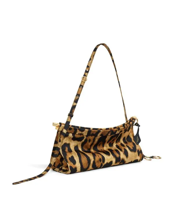 Alaïa Medium Twill Le Click East West Shoulder Bag - Black
