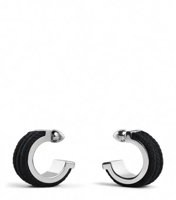 Alaïa Corded Hoop Earrings