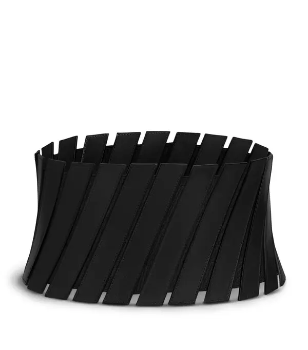Alaïa Leather Bustier Belt - Black