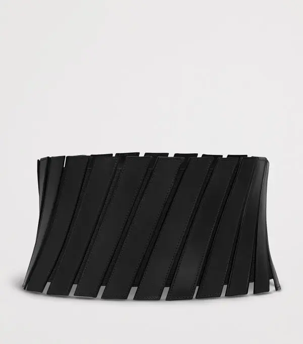 Alaïa Leather Corset Belt - Black