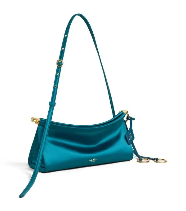 Alaïa Small Satin Le Click East West Shoulder Bag