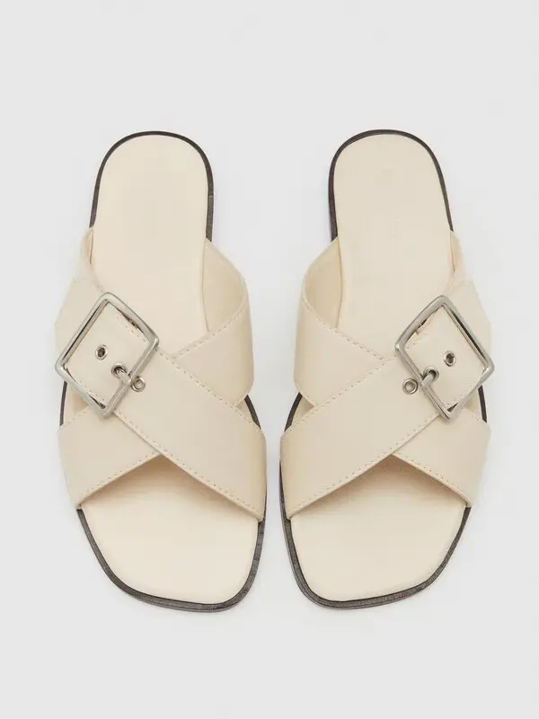 REFORMATION Etta Flat Sandal - Ivory