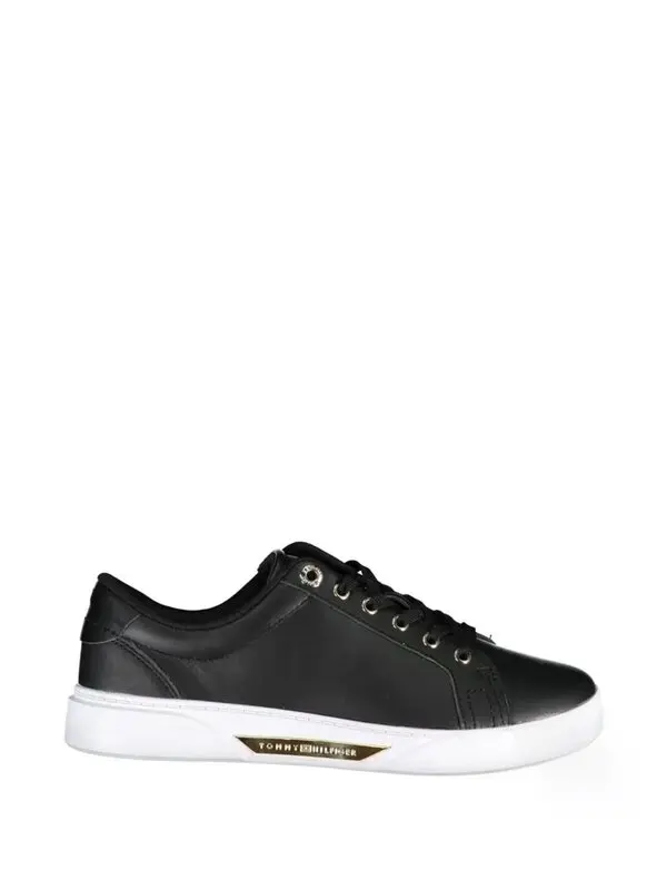 Tommy Hilfiger Logo-plaque Low-top Sneakers - Black