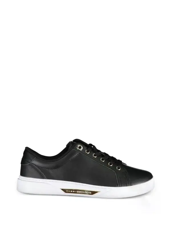Tommy Hilfiger Logo-plaque Low-top Sneakers - Black