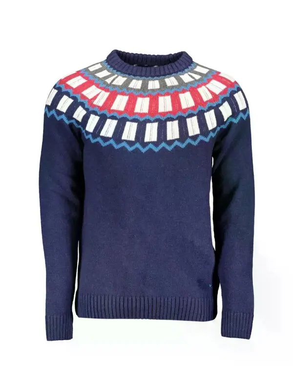 Gant Fair Isle Cotton Sweater - Blue