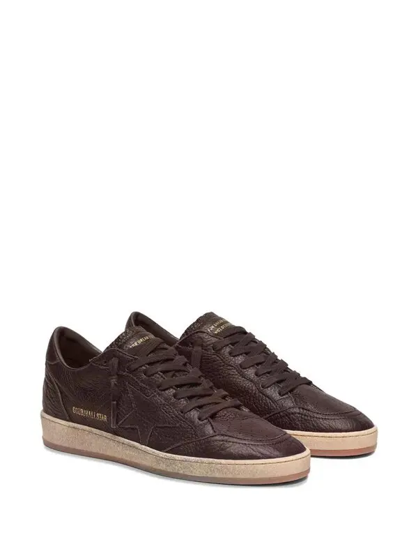 GOLDEN GOOSE Ball Star Leather Sneakers - Brown