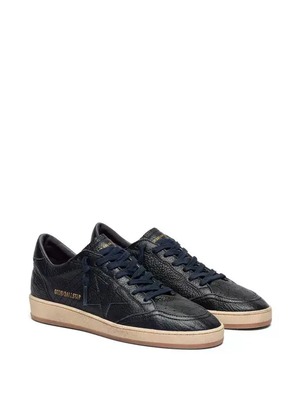 GOLDEN GOOSE Ball Star Navy Leather Sneakers - Blue