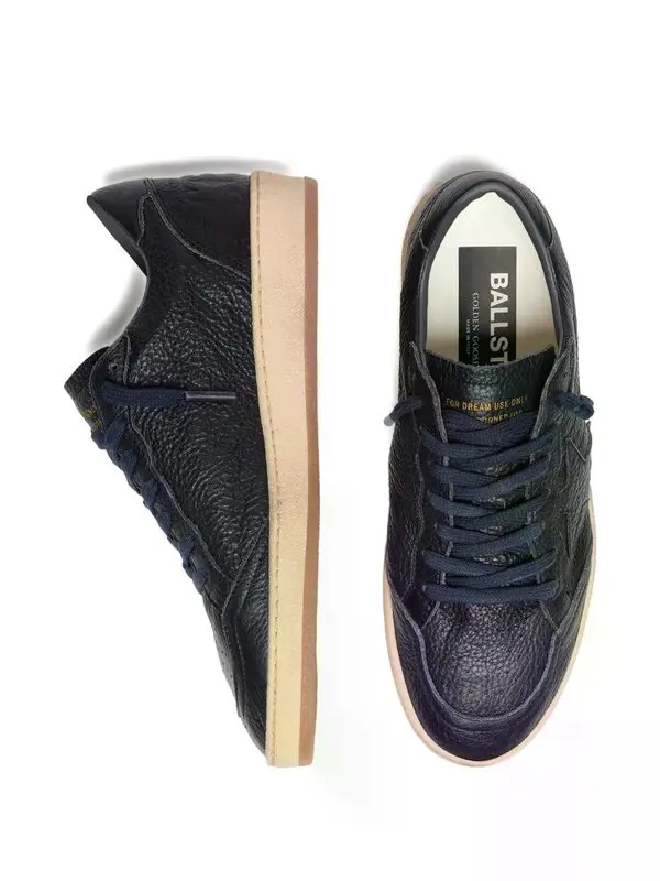 GOLDEN GOOSE Ball Star Navy Leather Sneakers - Blue