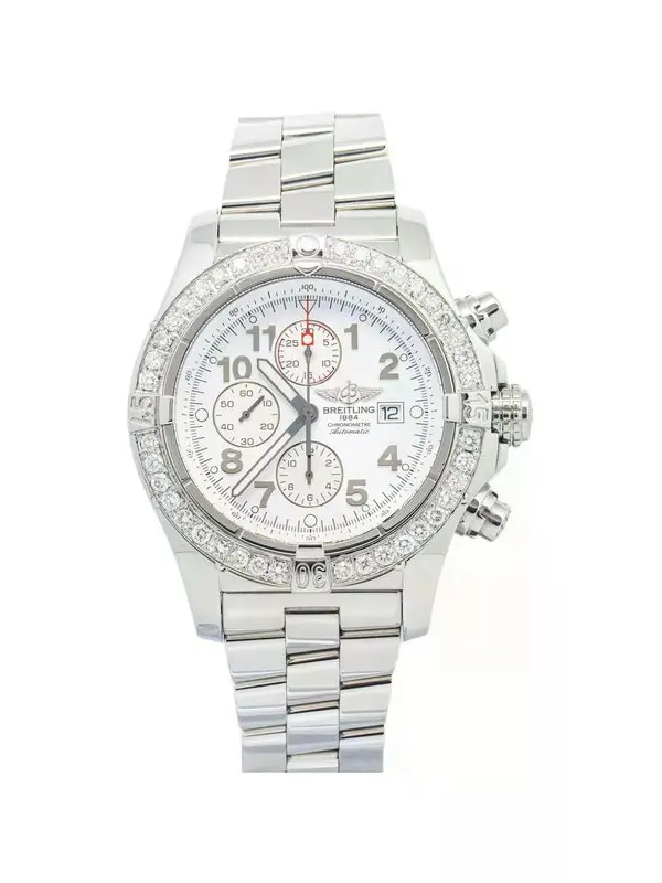 Breitling Chronometre 44mm Diamond Watch - White