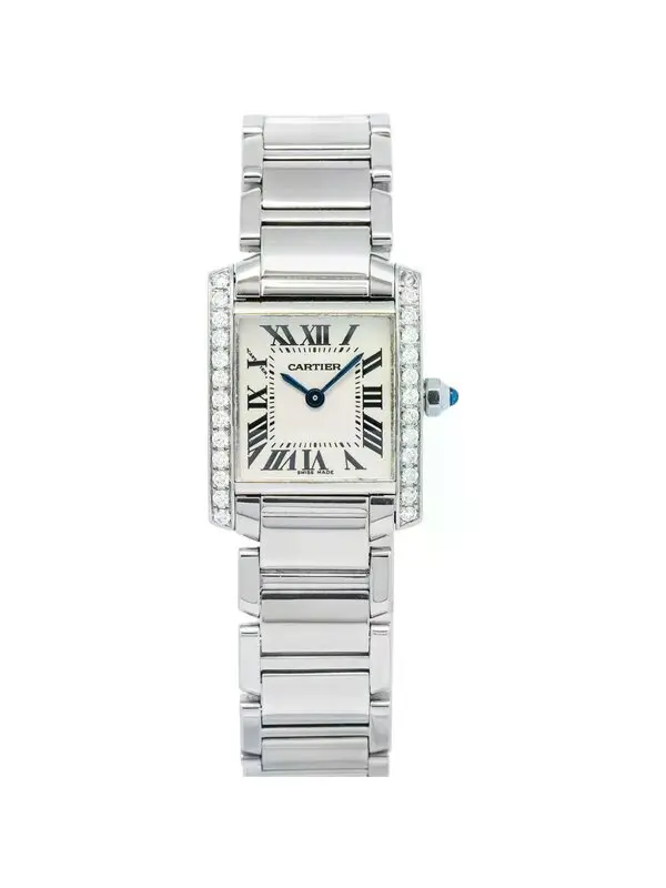CARTIER Tank Française Diamond 20mm Watch - White