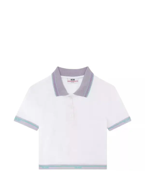Gcds Logo Trim Polo Top - White
