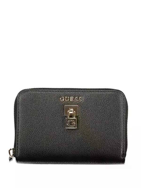 Guess Pebbled Padlock Wallet - Black