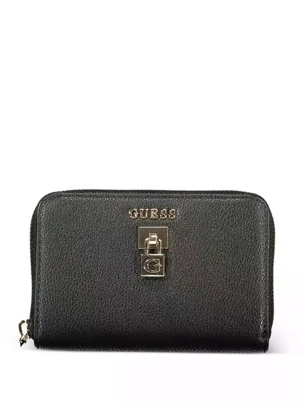 Guess Pebbled Padlock Wallet - Black