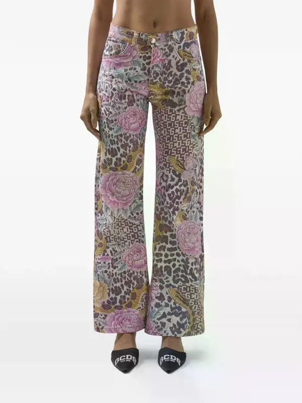Gcds Floral-print Trousers