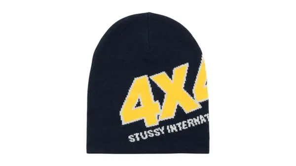 StÜssy 4x4 Skullcap Beanie - Navy Blue