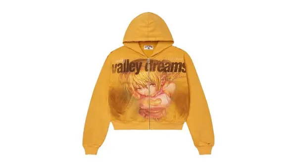VALE FOREVER Gold Rush Zip Up Hoodie - Yellow