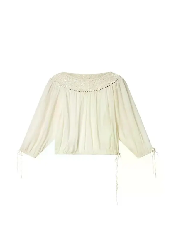 Isabel Marant Étoile Nelida Balloon-sleeve Blouse - Neutrals