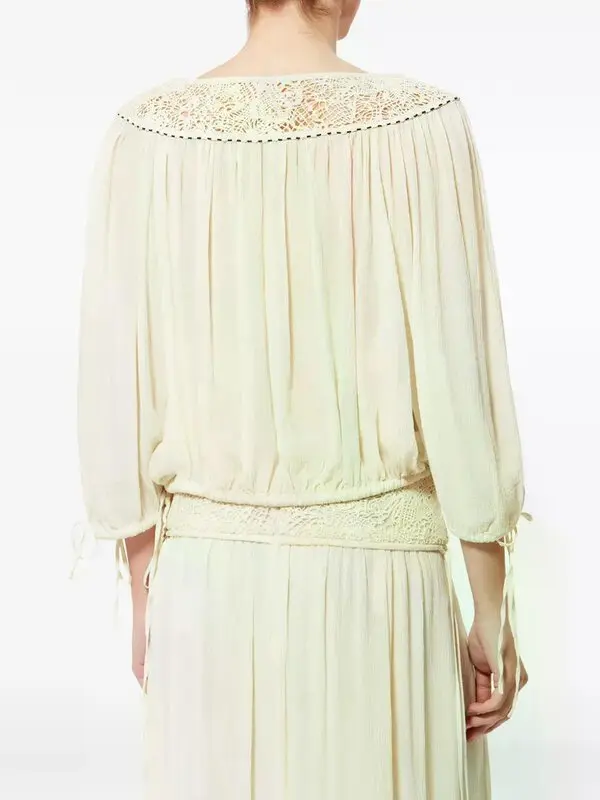 Isabel Marant Étoile Nelida Balloon-sleeve Blouse - Neutrals