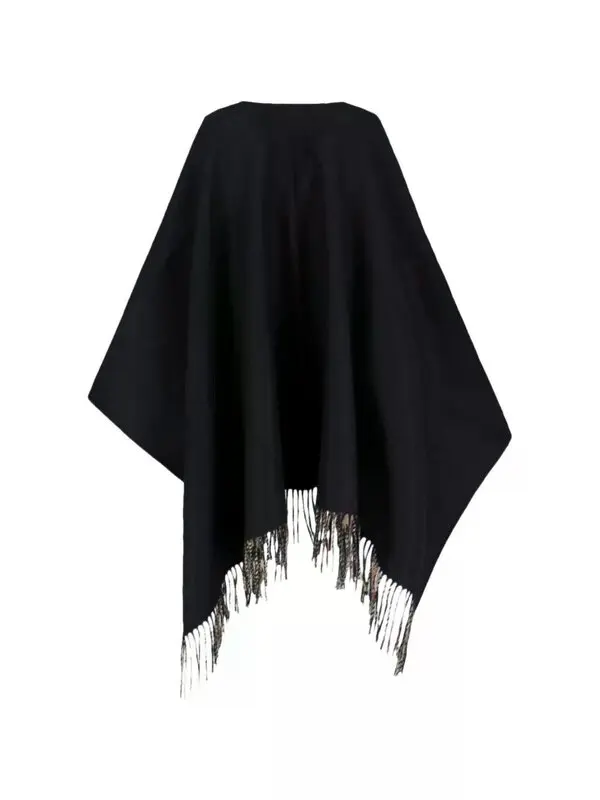 Burberry Fringed Check-pattern Cape
