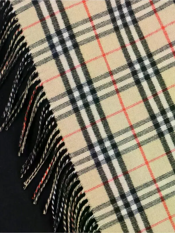 Burberry Fringed Check-pattern Cape