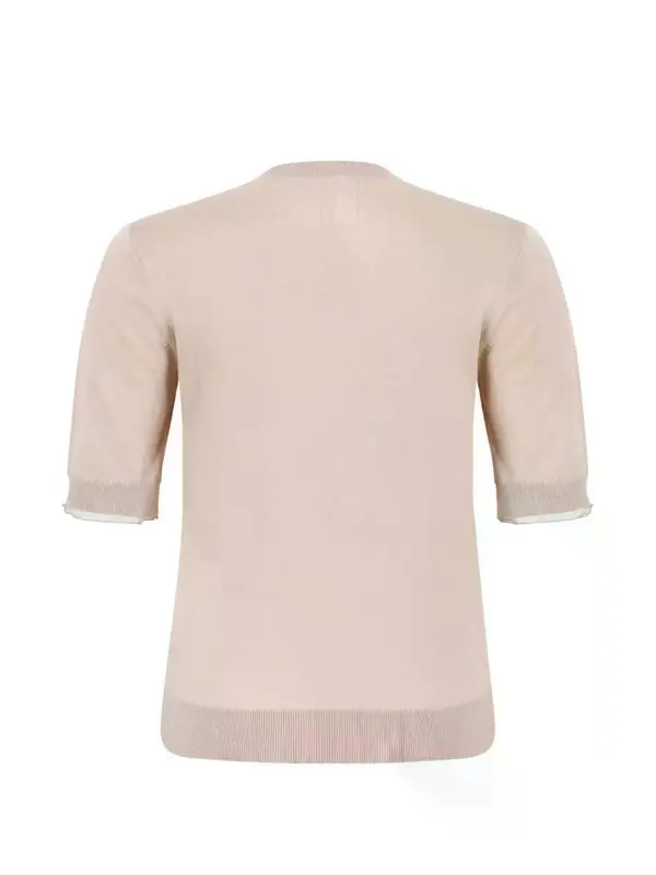 Fabiana Filippi Fine-knit Short-sleeve Sweater - Grey
