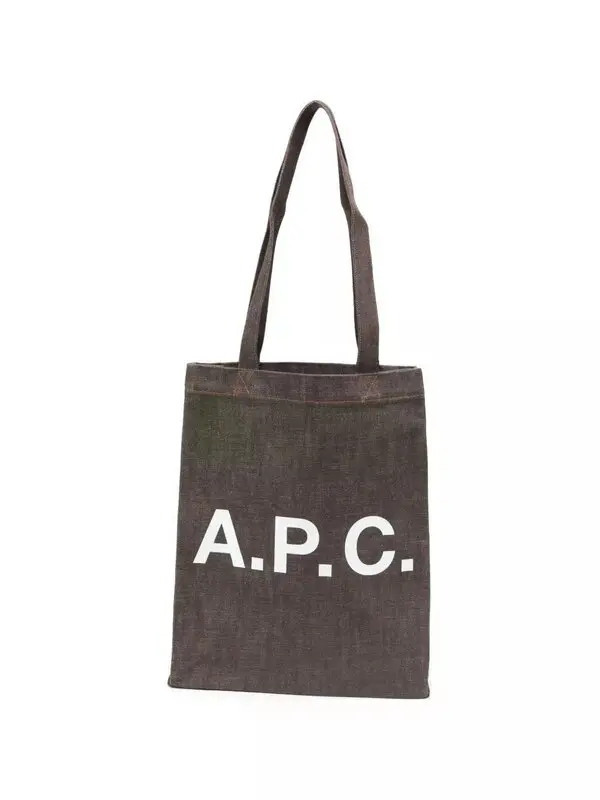 A.p.c. Lou Logo Tote Bag - Brown