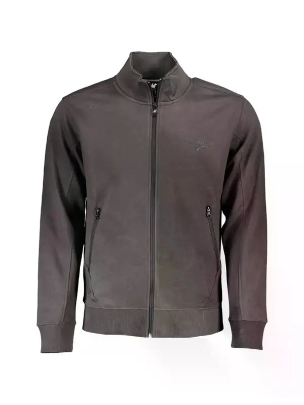 U.S. Grand Mock-neck Zip-up Sweater
