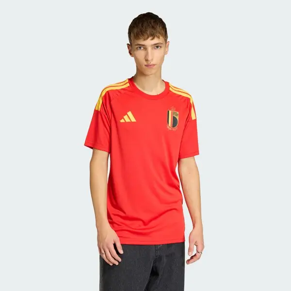 Adidas Belgium 26 Home Fan Jersey Red - Red / Bold Gold