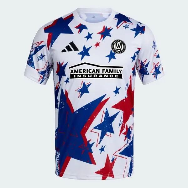 Adidas Atlanta United Fc Mls 26 Prematch Top - White Melange / Multi