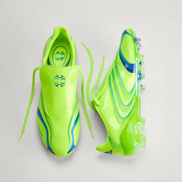 Adidas F50 Tunit Firm Ground Soccer Cleats - Lucid Lemon / Royal Blue / Lucid Aquamarine